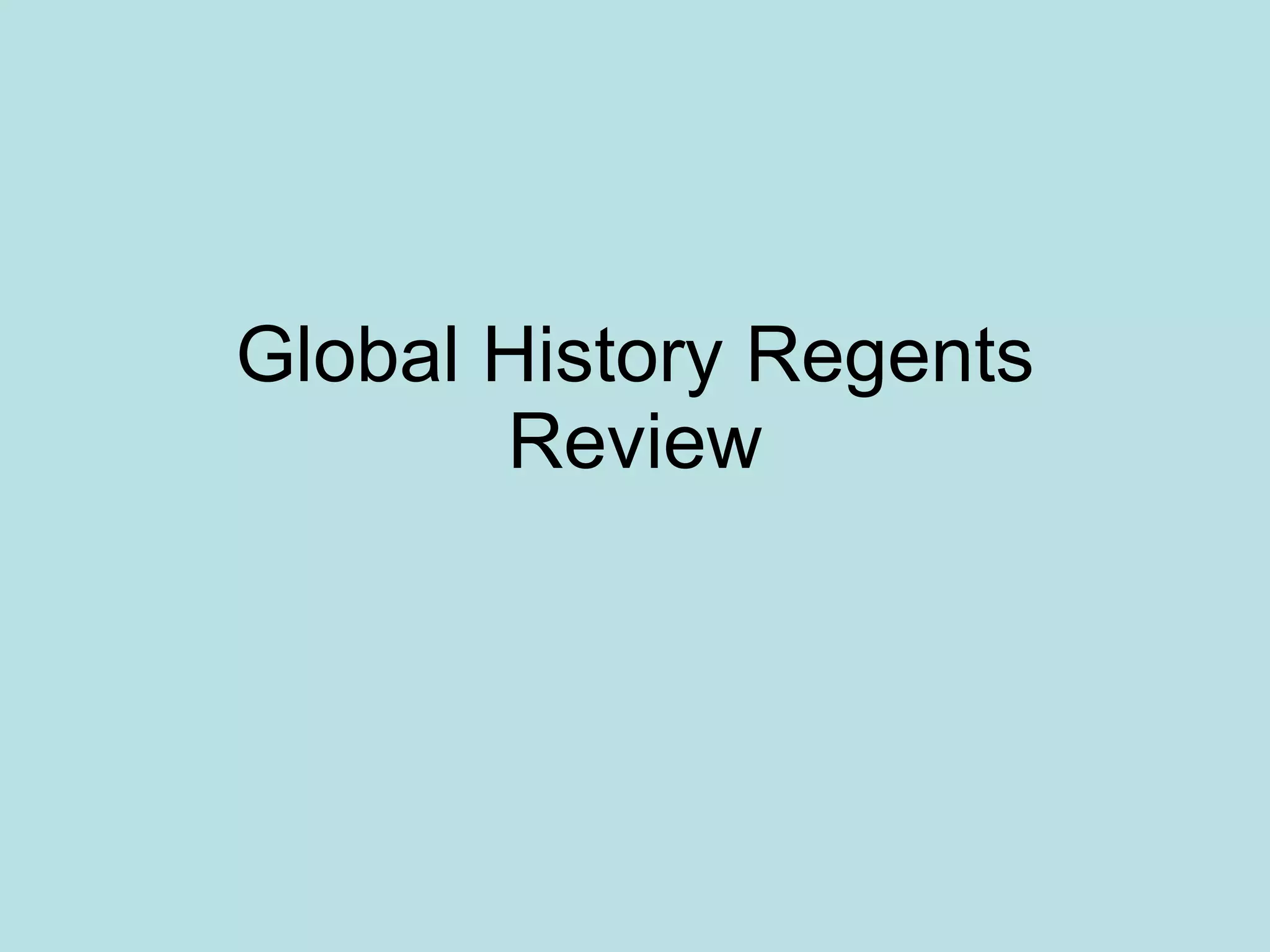 Global History Regents Review | PPT