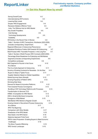 Global Human Resource Outsourcing (HRO) Industry | PDF