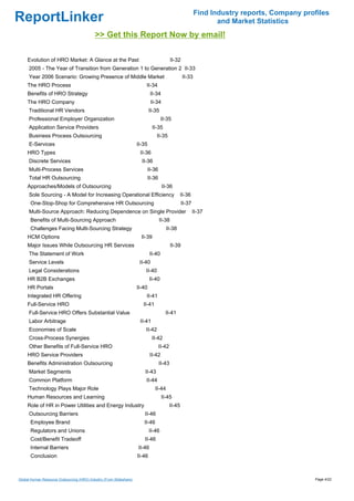 Global Human Resource Outsourcing (HRO) Industry | PDF
