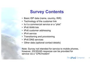 Global IPv6 Deployment Survey | PPT
