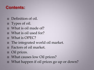 Global Market of Oil | PPTX