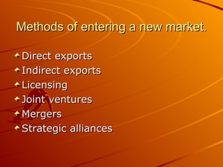 Global Marketing Strategies. | PPT