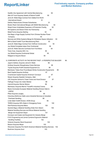 Global Material Handling Equipment Industry | PDF