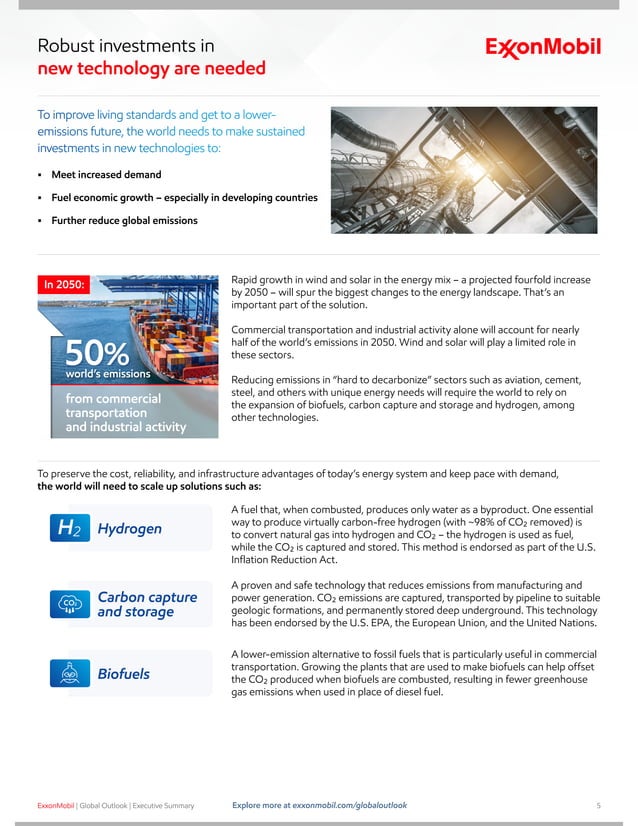 Exxon Global Energy Outlook: executive summary | PDF