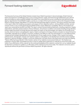 Exxon Global Energy Outlook: executive summary | PDF