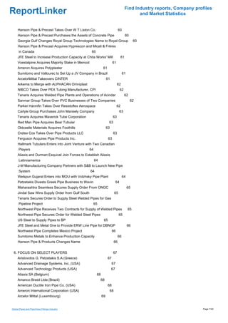 Global Pipes and Pipe/Hose Fittings Industry | PDF | Commodities | Economy