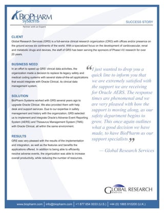 Case Study: Oracle Clinical and Adverse Event Reporting System ...