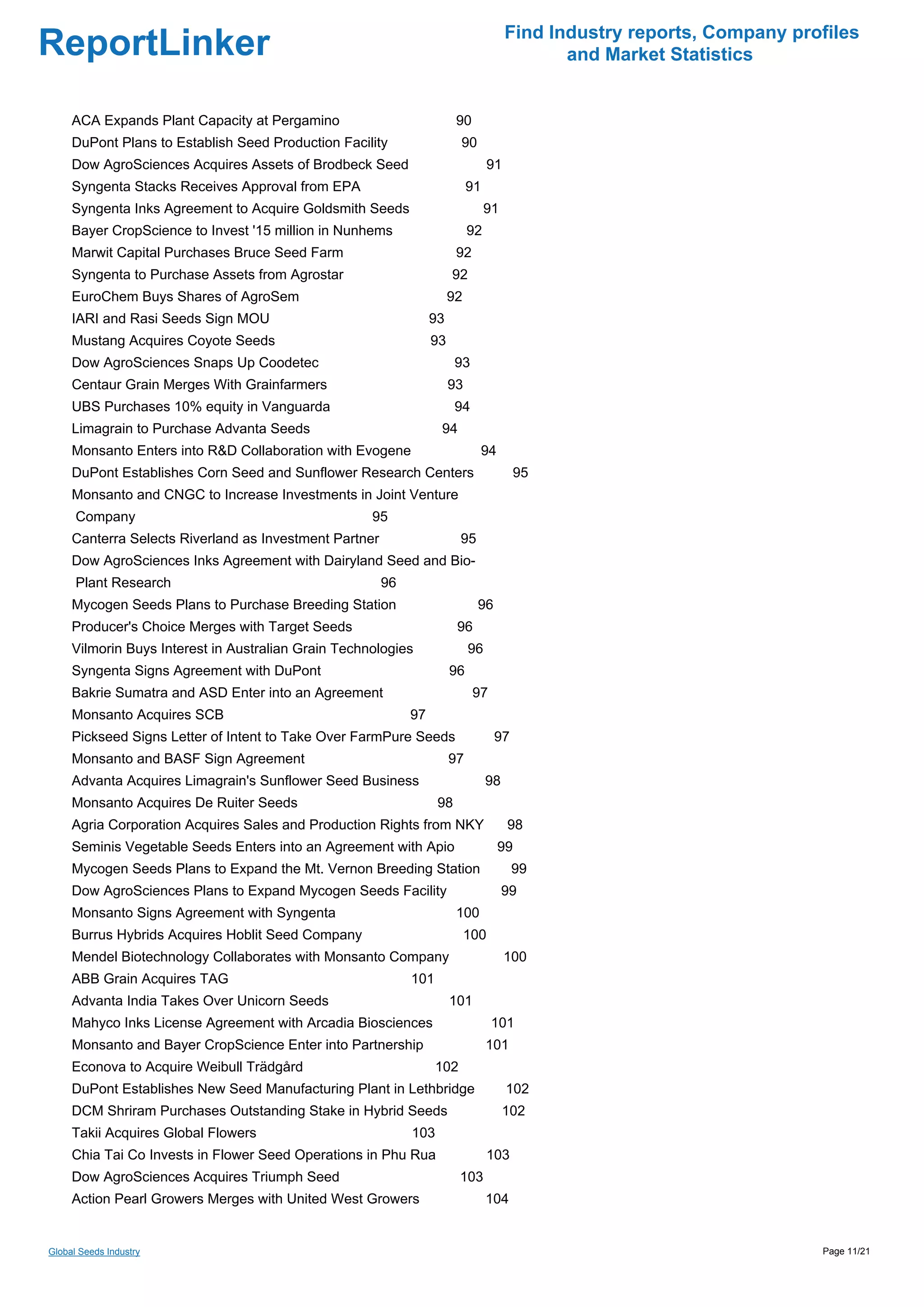 Global Seeds Industry | PDF