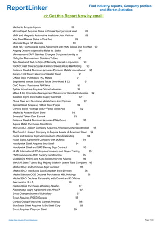 Global Steel Industry | PDF | Commodities | Economy