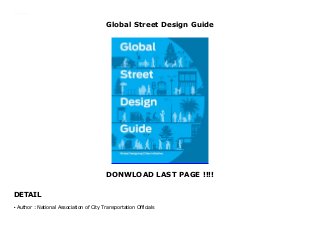 Global Street Design Guide