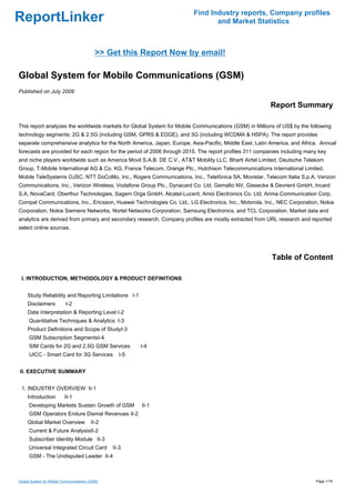 Global System for Mobile Communications (GSM) | PDF