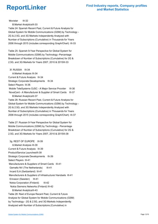 Global System for Mobile Communications (GSM) | PDF