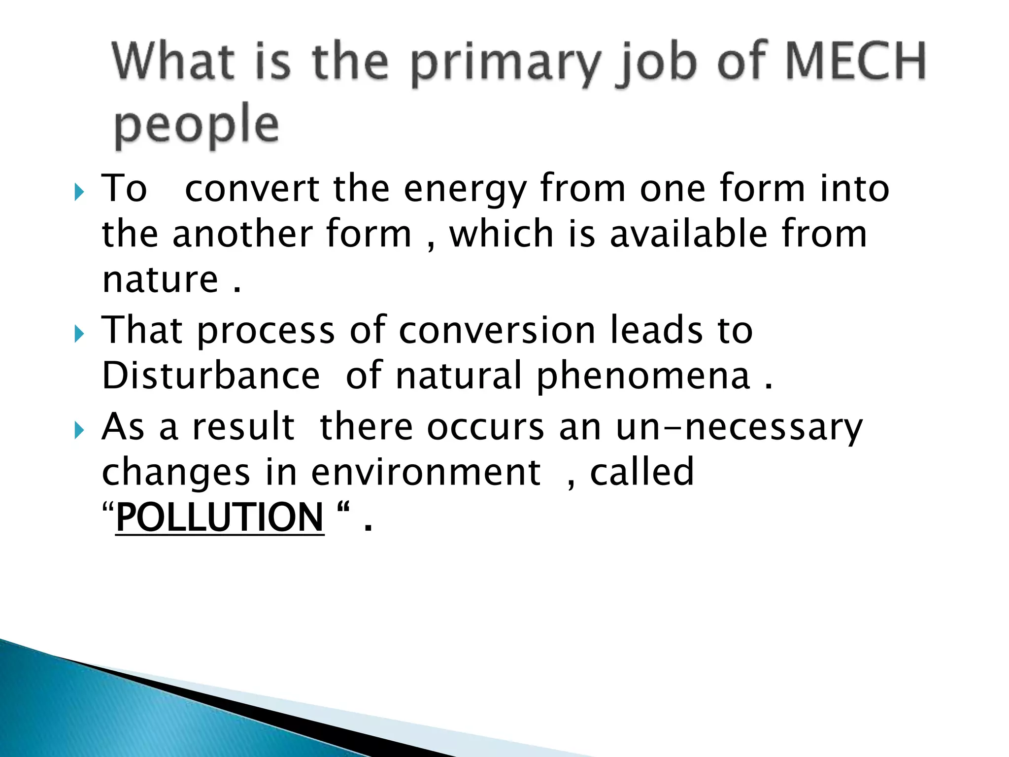 safeguard nature through mechanical engineering | PPT