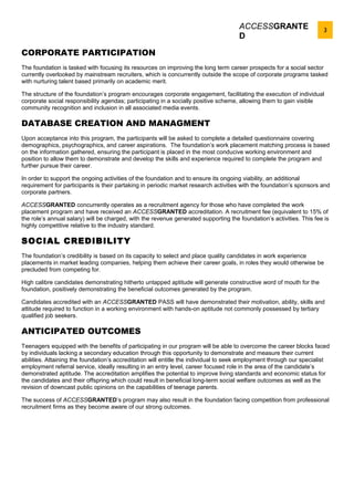 Access Granted Foundation Marketing Proposal | PDF