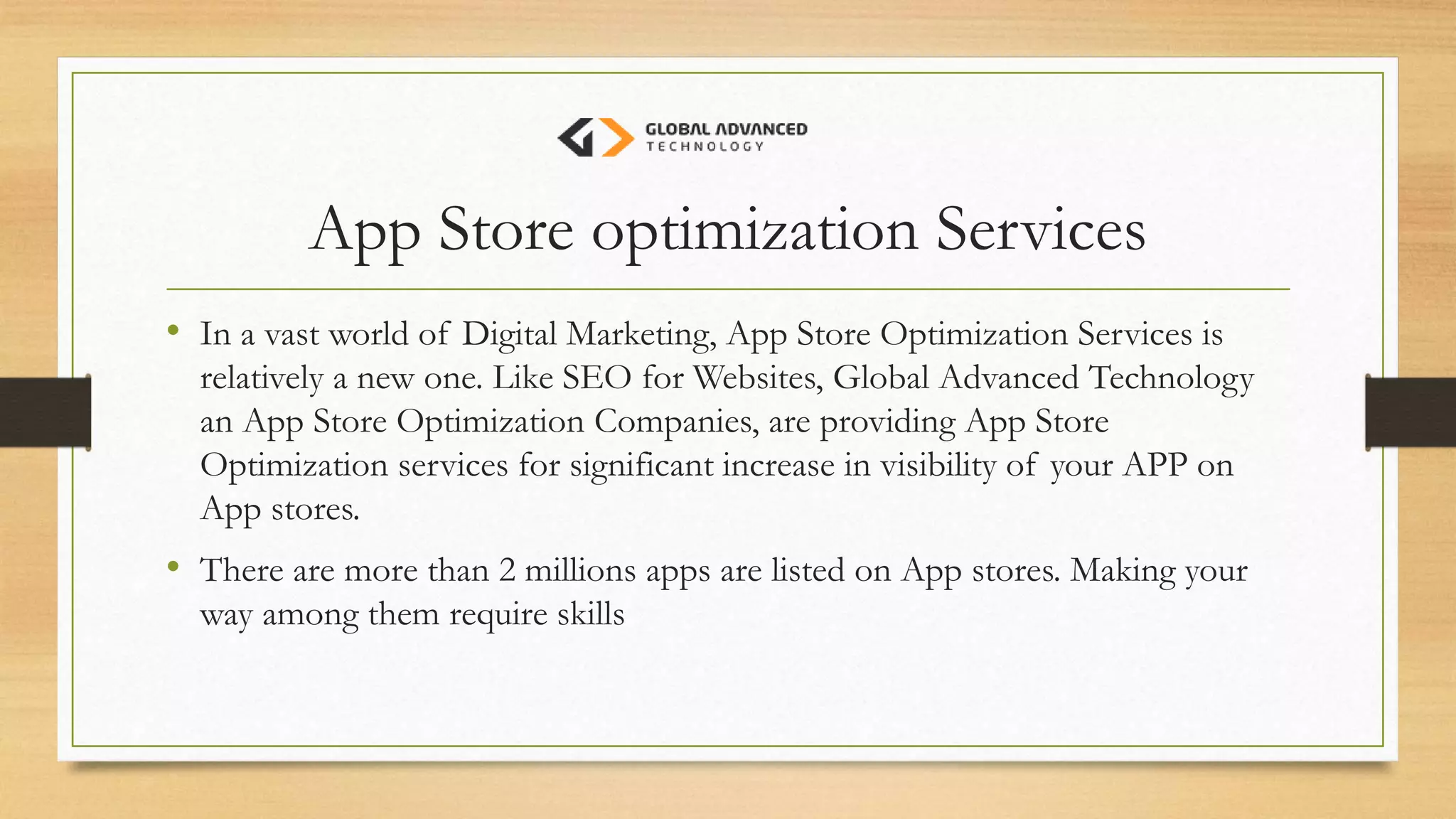 Global advanced technology digital marketing services | PPT