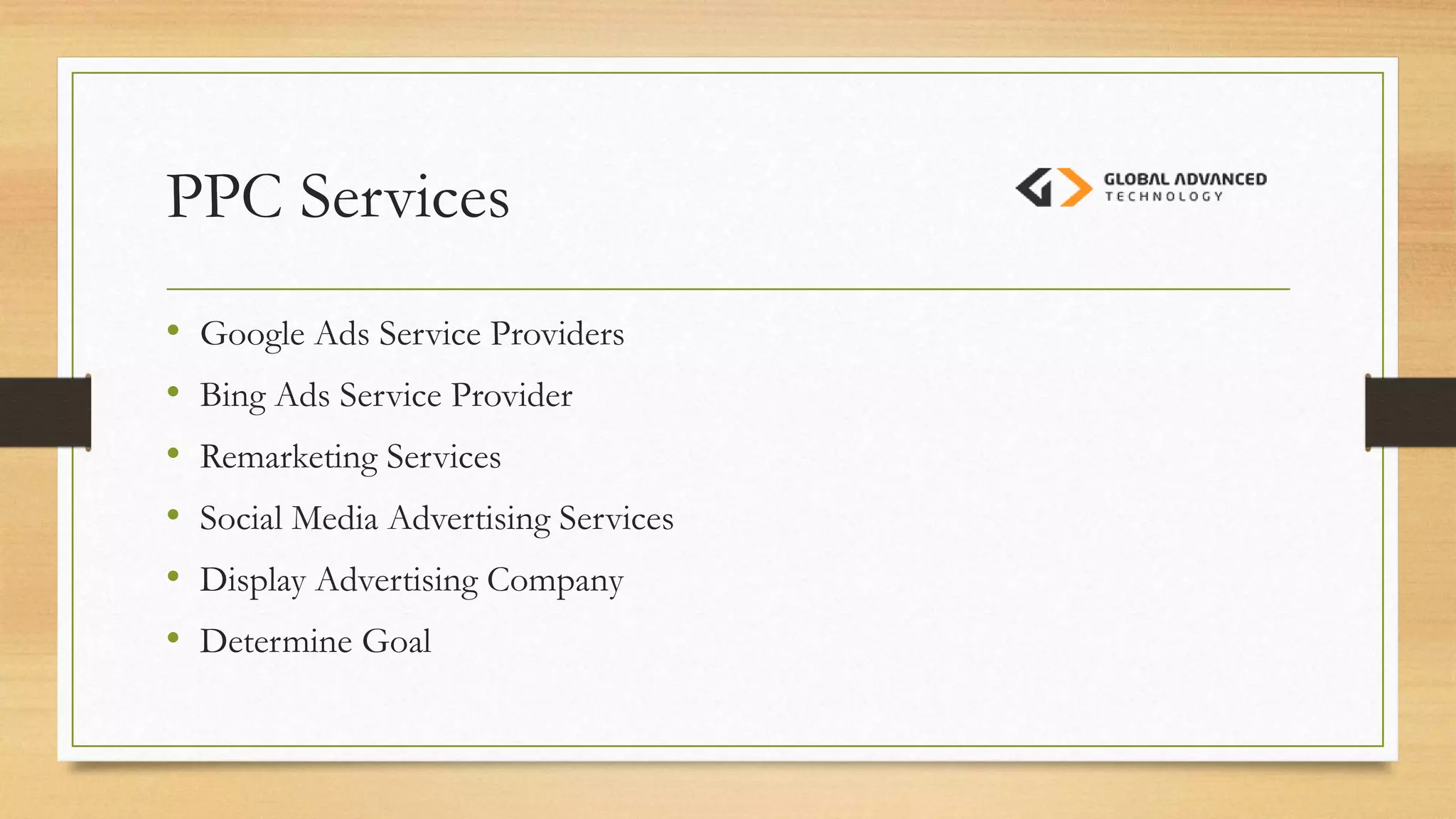 Global advanced technology digital marketing services | PPT