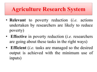 Global agriculture research system | PPTX