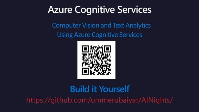 Computer Vision and Text Analytics Using Azure Cognitive Services | PPTX