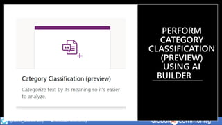 Perform Category Classification using AI Builder | PPTX