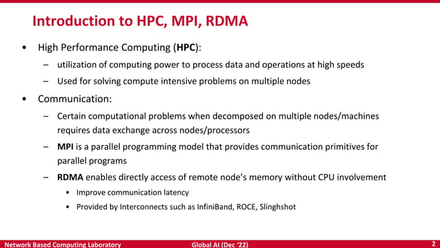 Designing High-Performance and Scalable Middleware for HPC, AI and Data Science | PPT