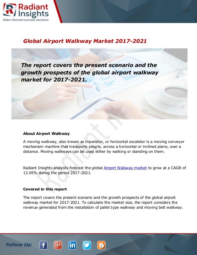 2021 Airport Walkway Market Industry Analysis:Radiant Insights, Inc