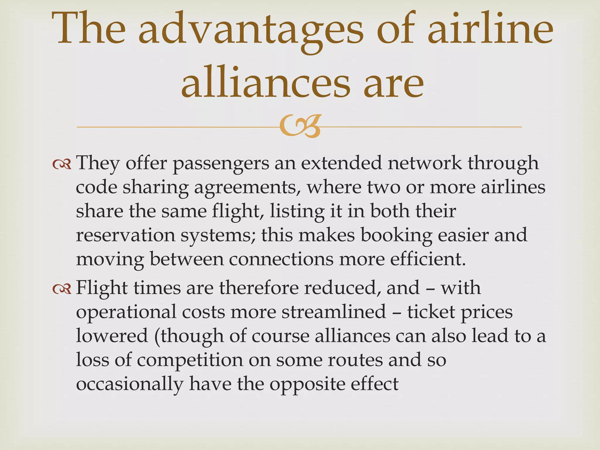 Global Alliances of Airlines by Kalyan S Patil | PPTX