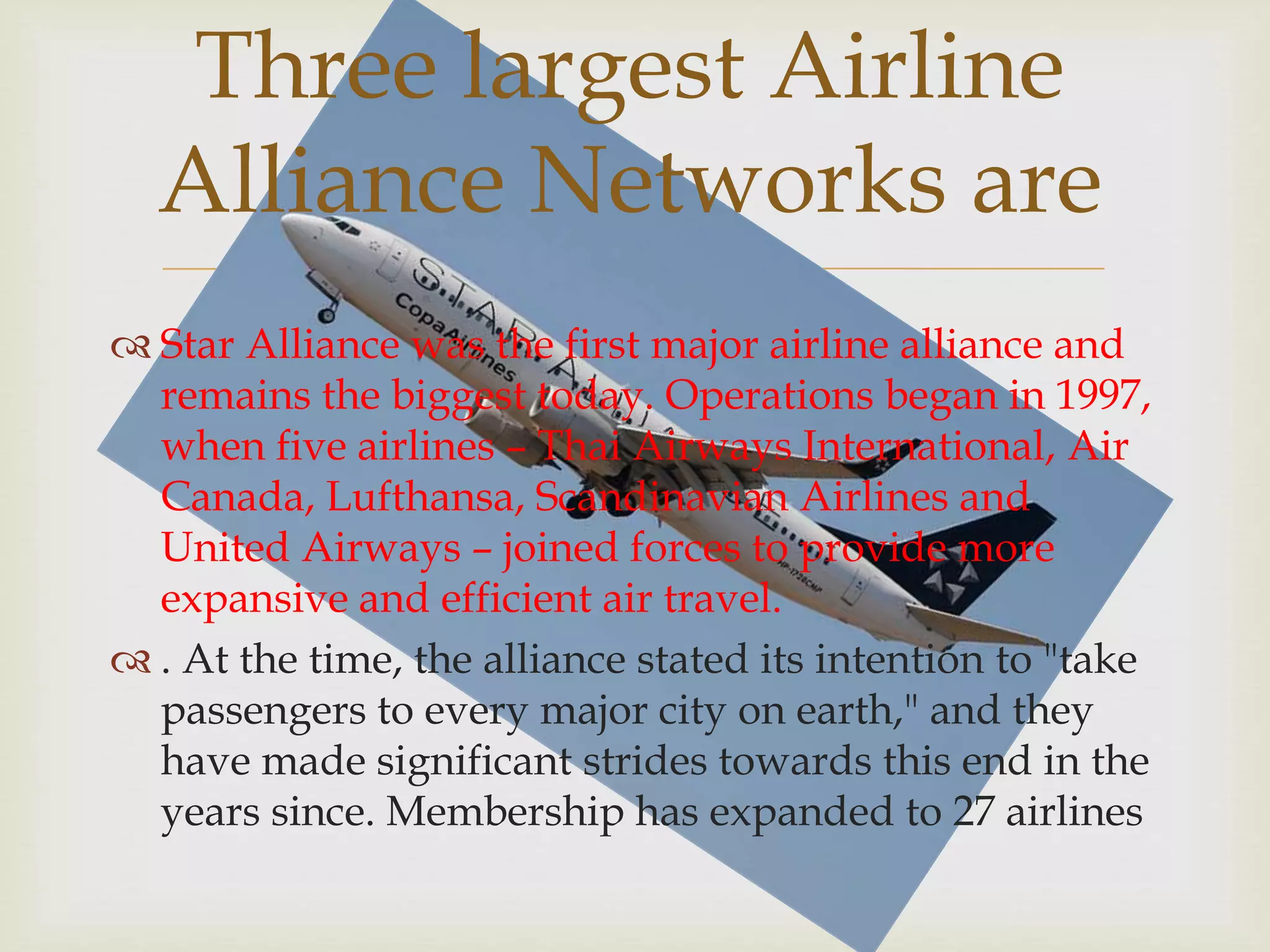 Global Alliances of Airlines by Kalyan S Patil | PPTX