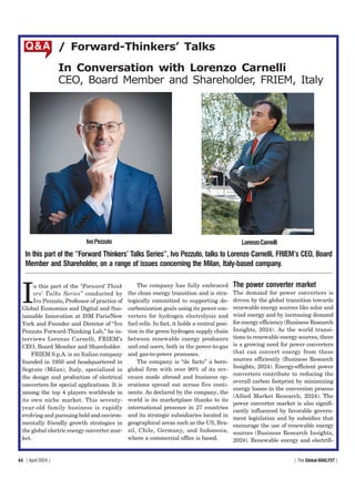 A Conversation with Lorenzo Carnelli, CEO, Board Member and Shareholder ...