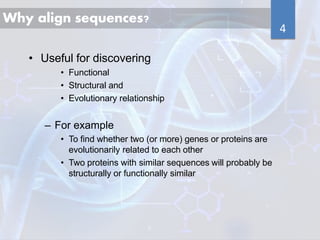 Global and local alignment in Bioinformatics | PPT