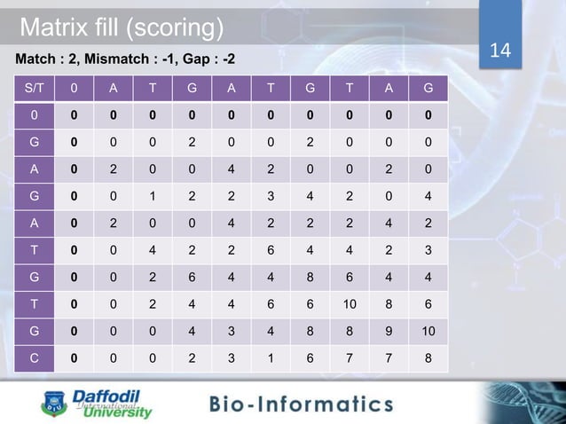 Global and local alignment (bioinformatics) | PPTX