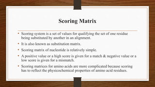 Global and Local Sequence Alignment | PPTX