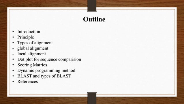Global and Local Sequence Alignment | PPTX