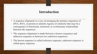 Global and Local Sequence Alignment | PPTX