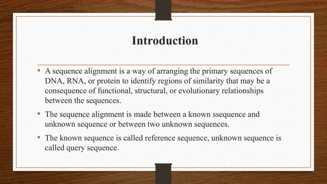 Global and Local Sequence Alignment | PPTX