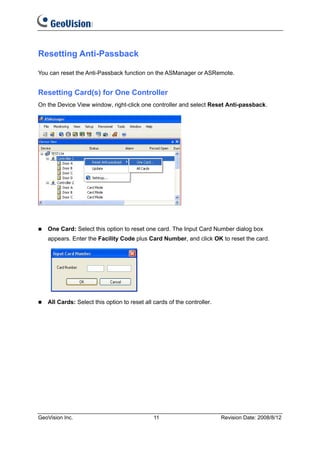 Global anti passback | PDF