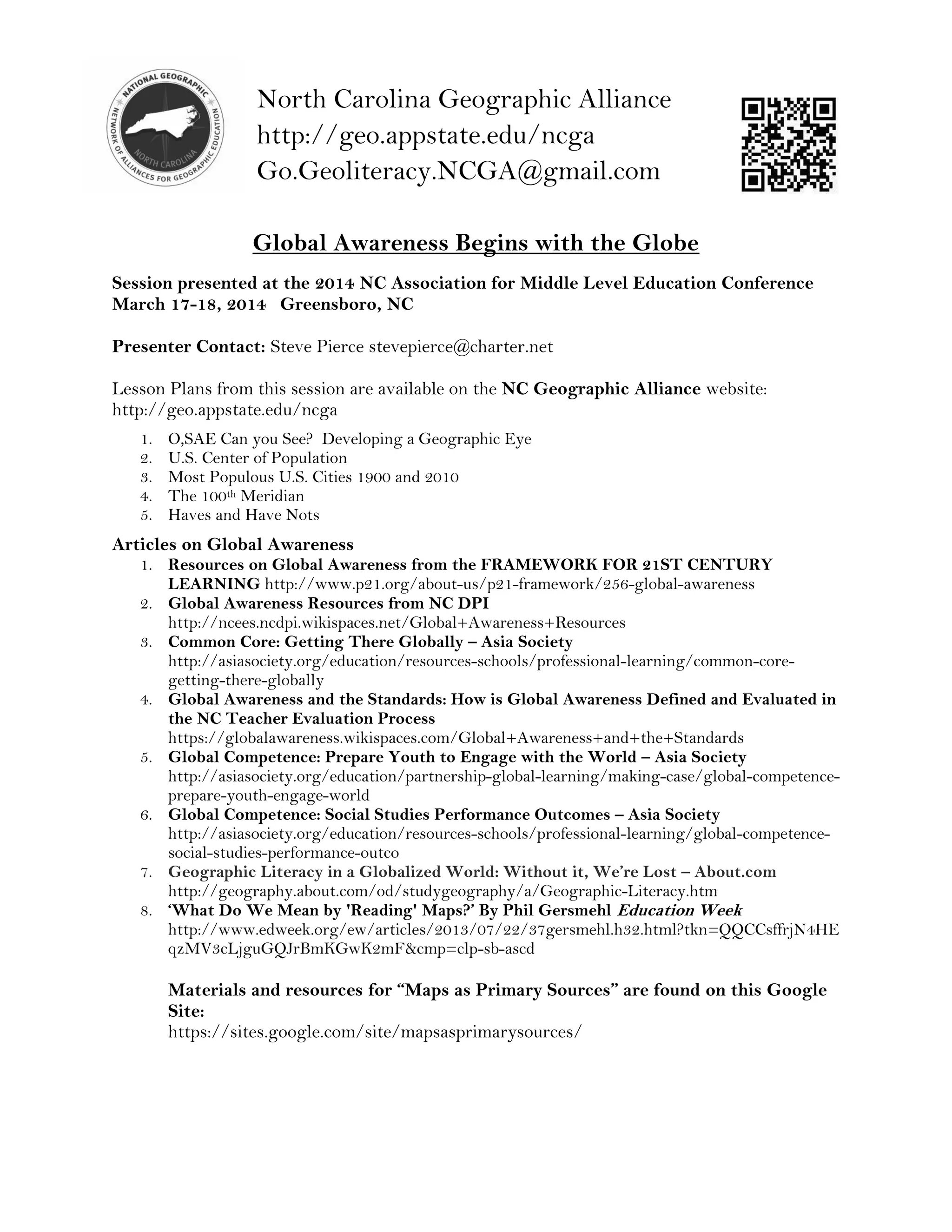 Global awareness begins with the globe | PDF