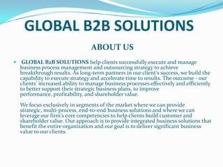 Global B2 B Solutions | PPSX