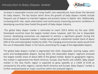 Global baby diapers market (product types and geography) forecast 2013 ...
