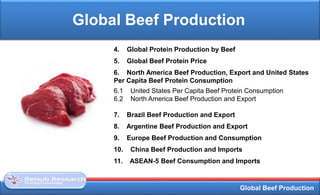 Global Beef Production, Export by Regions & Consumption | PPTX
