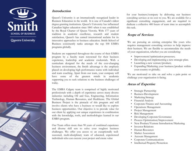 Global Business Project brochure | PPT