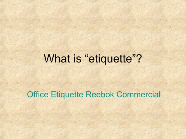 Global business etiquette | PDF