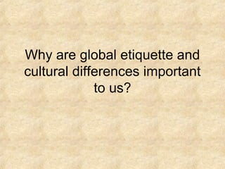 Global business etiquette | PDF