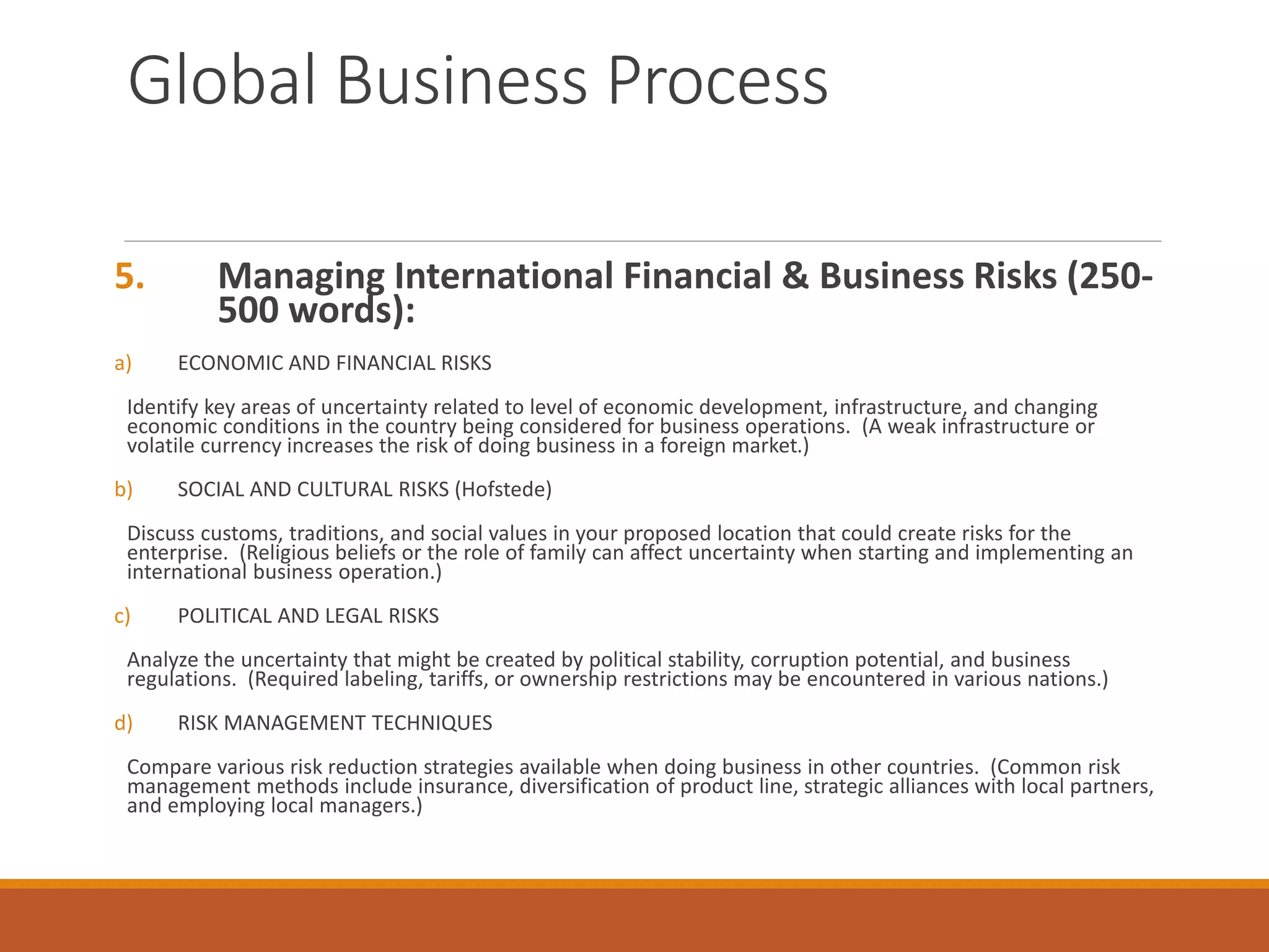 Global business plan 6 | PPTX