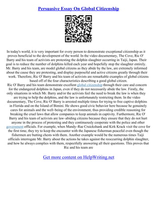 Global Citizen Essay | PDF