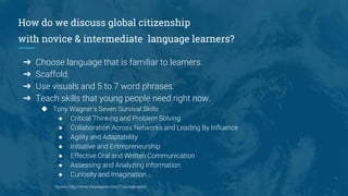 Rising Up to Become Global Citizens in the World Language Classroom | PPT