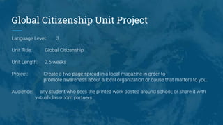 Rising Up to Become Global Citizens in the World Language Classroom | PPT