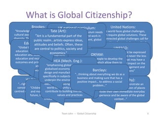 Global citizenship PCTHE presentation team john 2014 | PPT