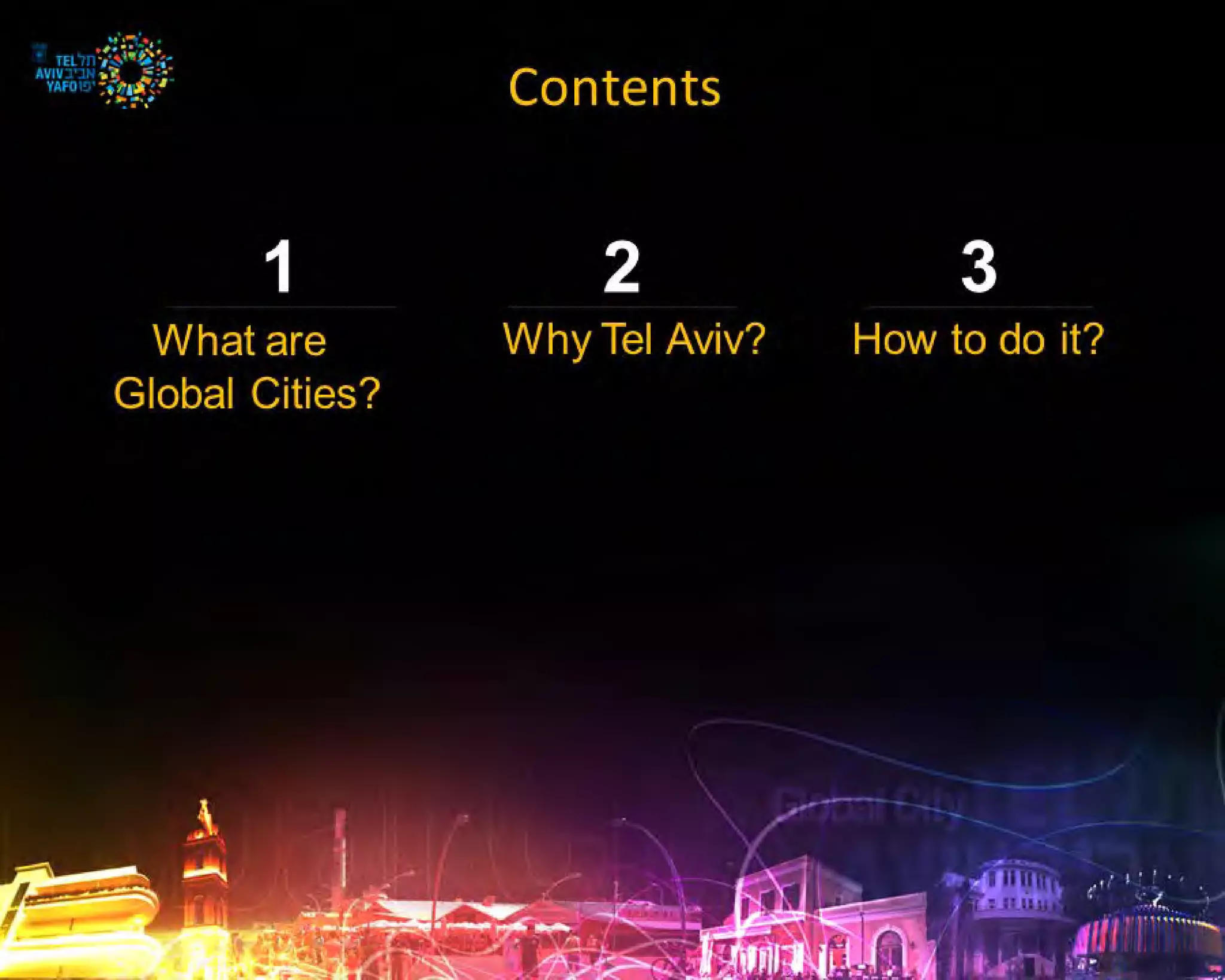 Global city - Tel Aviv Master Plan | PPT