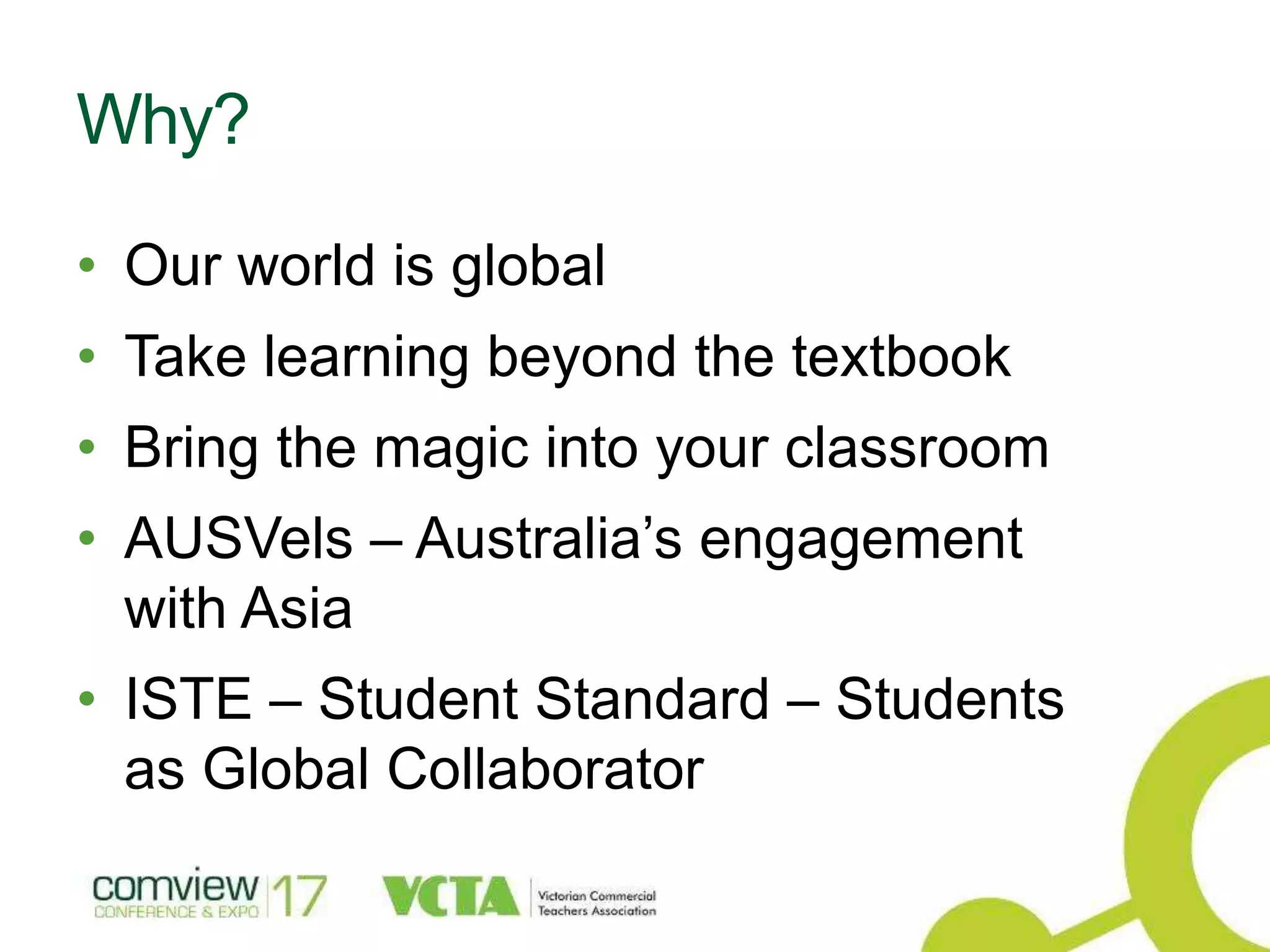 Global classroom connecting your students to the world r | PPTX