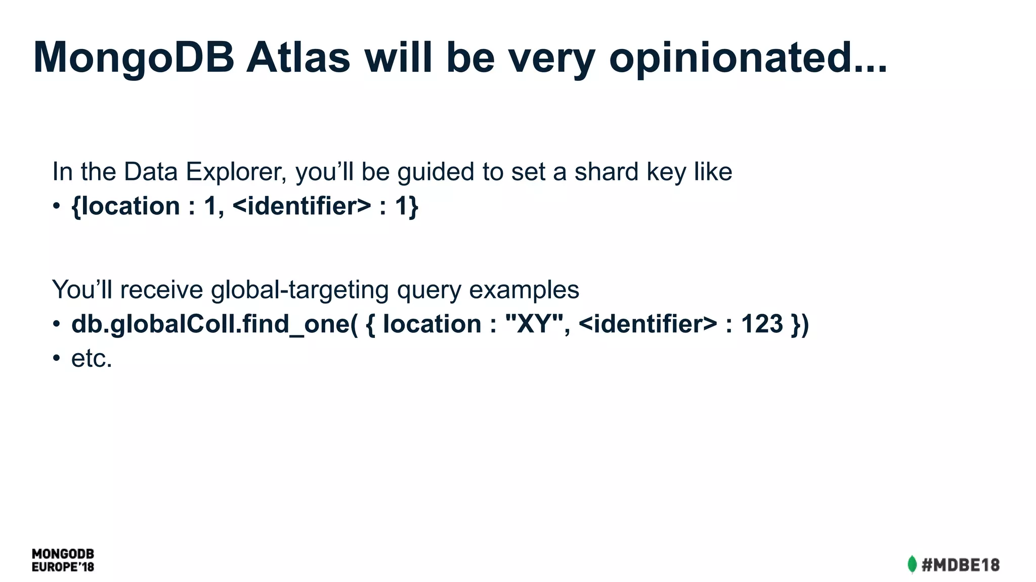 Global Cluster Topologies in MongoDB Atlas - Andrew Davidson | PPT